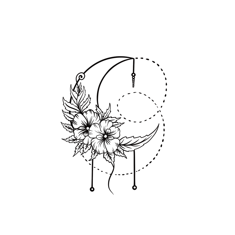 Moon Tattoo | Flash Tattoo – The Flash Tattoo